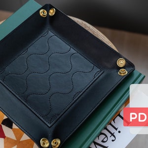 Quilted Leather Valet Tray PDF Template Set No.26 - Digital ...