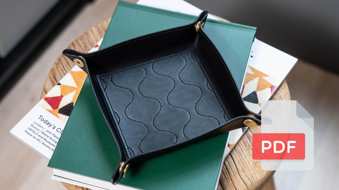Quilted Leather Valet Tray PDF Template Set No.26 - Digital ...