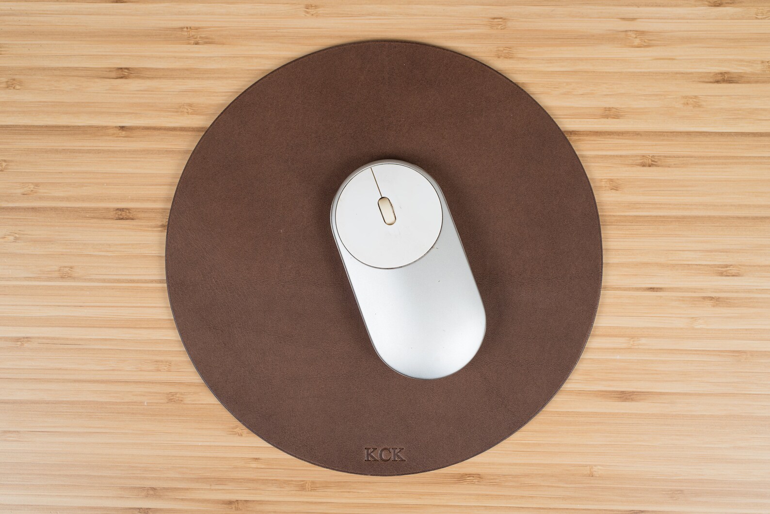 12 COLORS Brown Round Buttero Leather Mouse Pad | Etsy