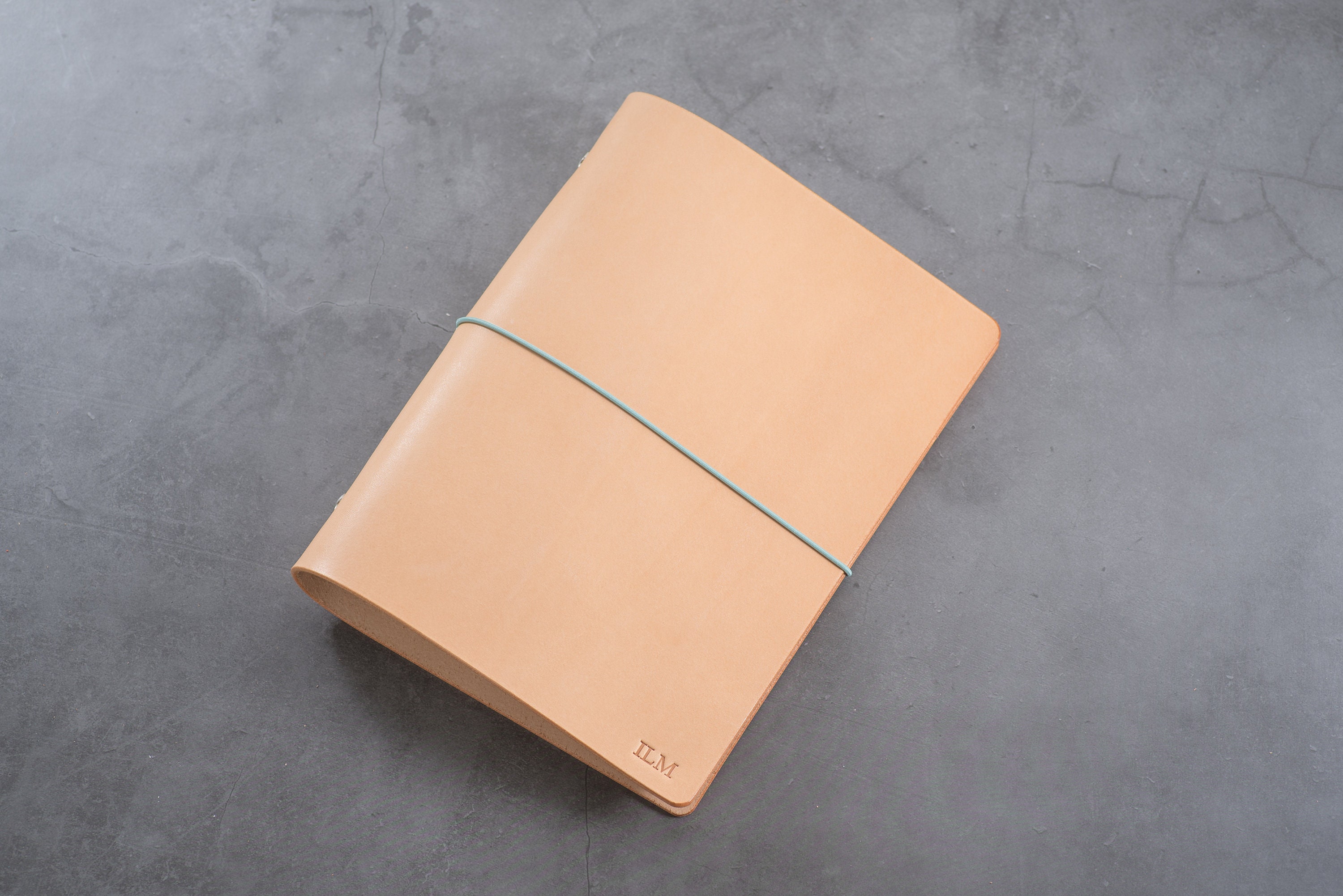 Natural Leather Binder Cover With Elastic Closure for Filofax - Etsy