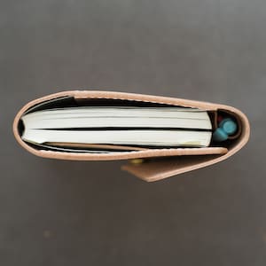 A6/hobonichi/midori MD Natural Trifold Leather Notebook Cover - Etsy