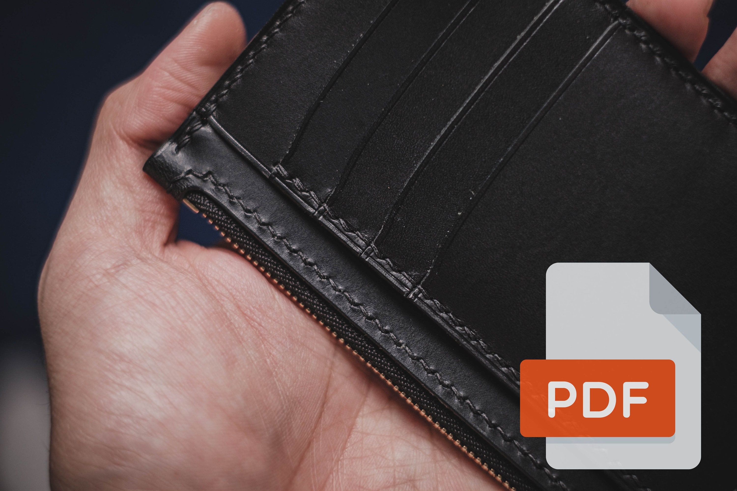 Leather Zip Card Holder PDF Template Set No.15 - Digital Leatherworking ...