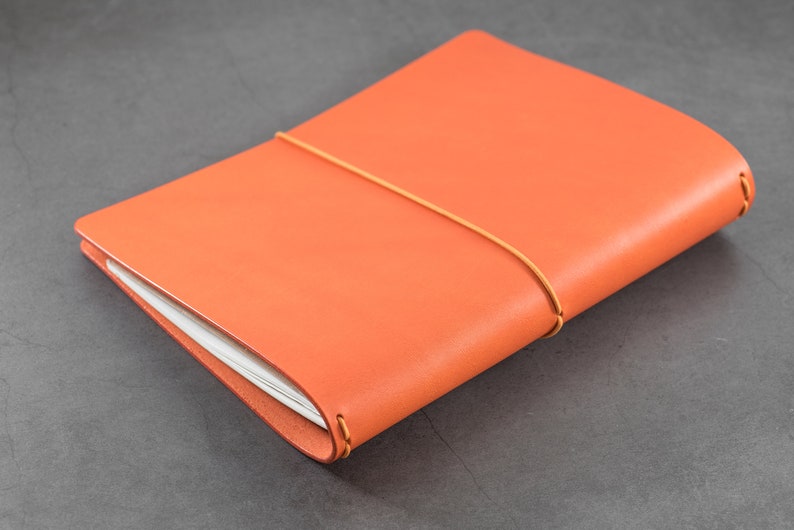 All Sizes - Orange Buttero Leather Traveler's Notebook Cover (no ...