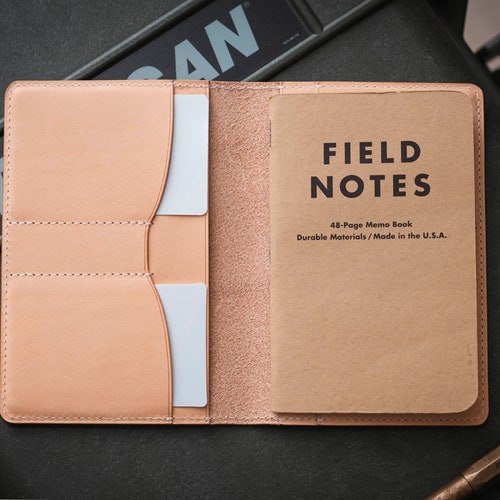 Leather Field Notes Cover With Pen Holder FREE - Etsy