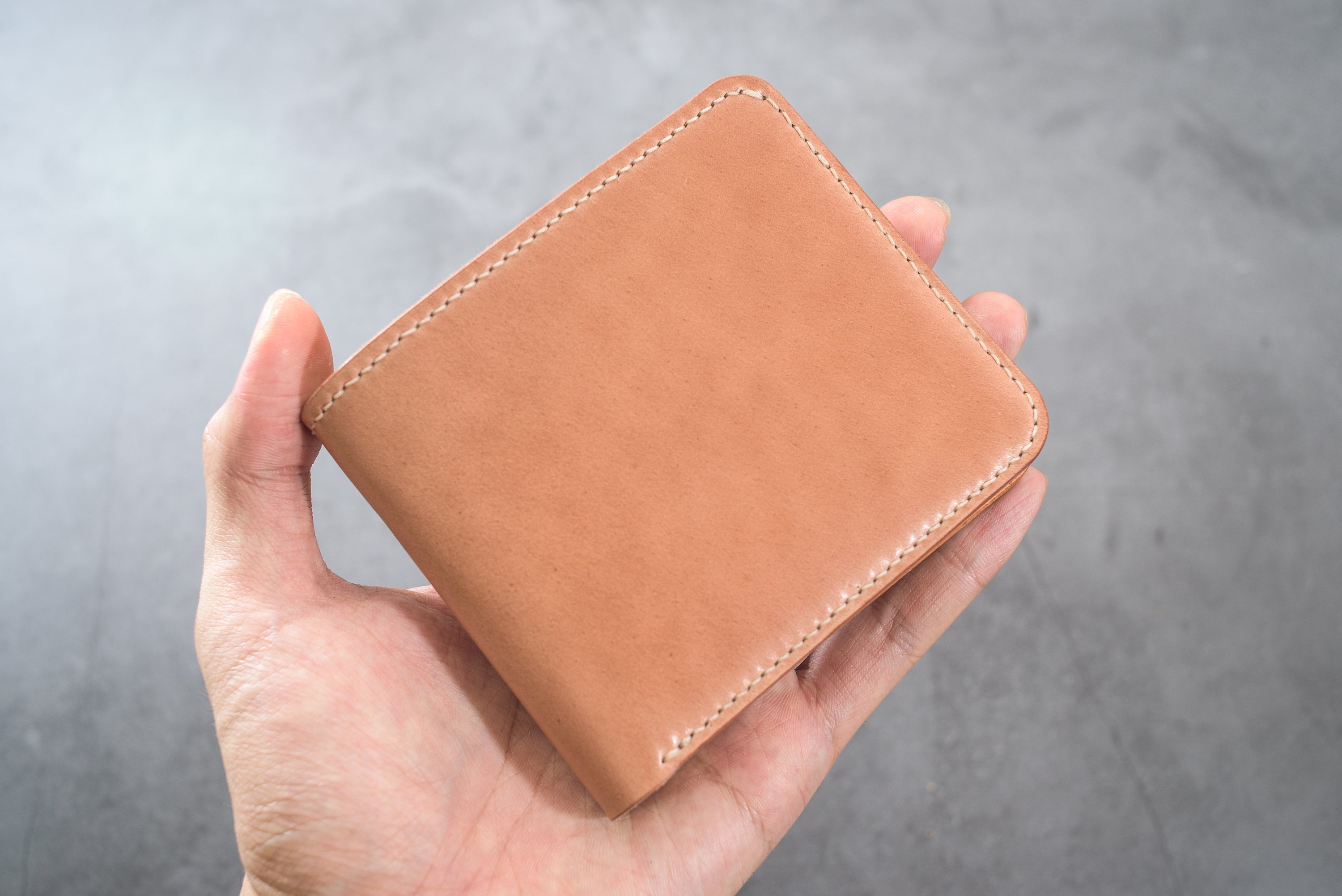 7 COLORS - 6-slot Natural Shell Cordovan & Natural Leather Billfold ...