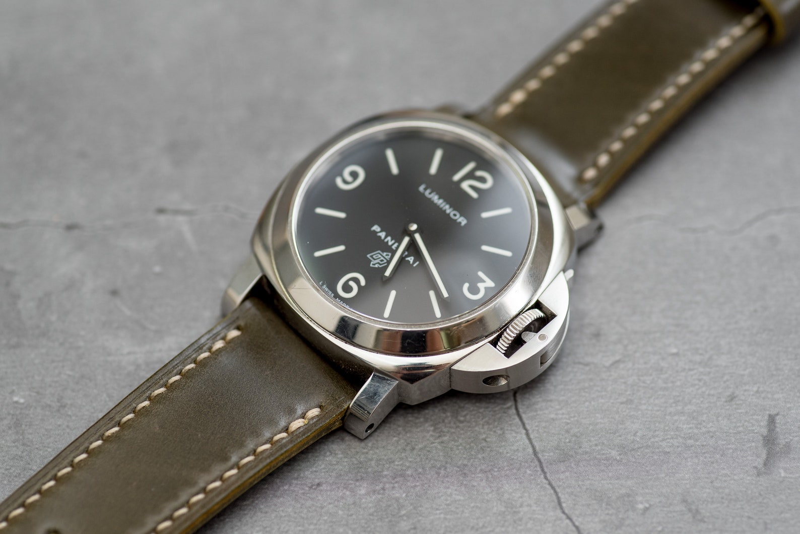 Olive Green Shell Cordovan Leather Standard Tapered Strap for | Etsy