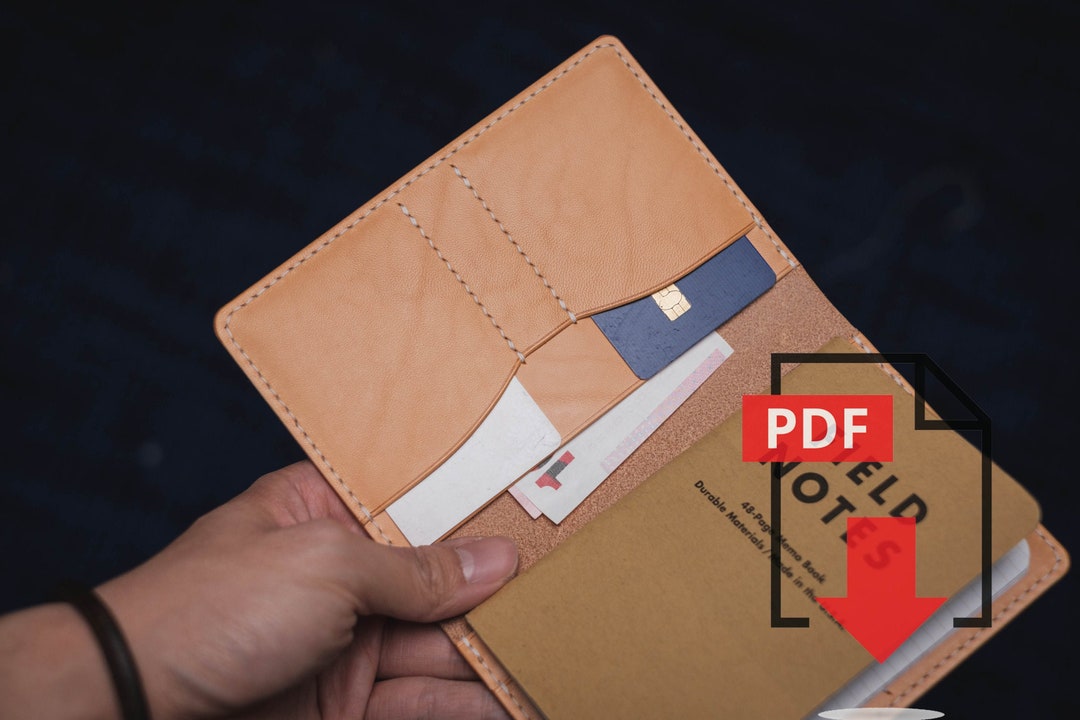 Leather Field Notes Wallet PDF Template Set No.12 - Digital ...