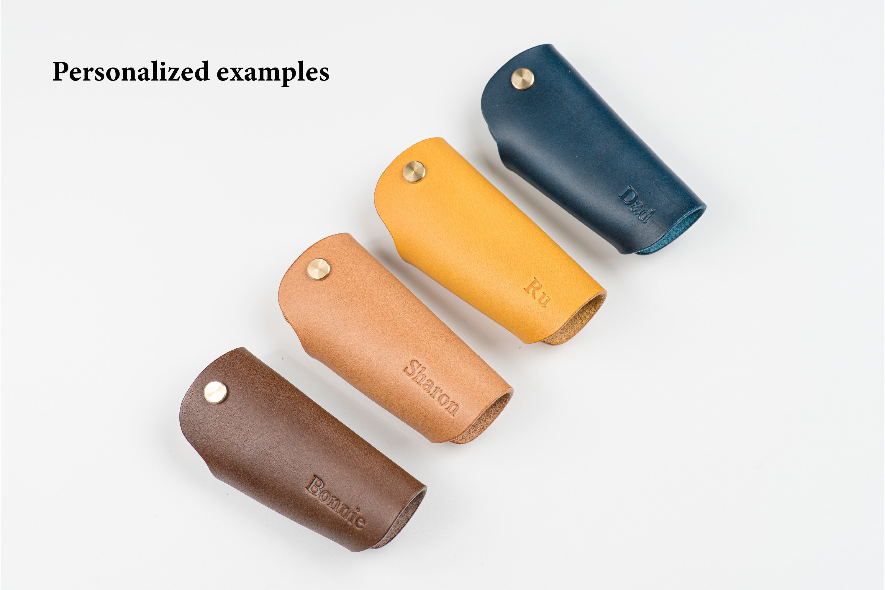 7 COLORS Whiskey Shell Cordovan Leather Key Case | Etsy