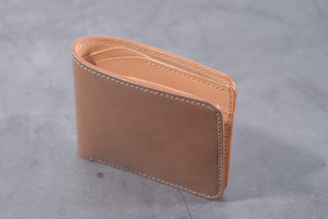 7 COLORS - 6-slot Natural Shell Cordovan & Natural Leather Billfold ...