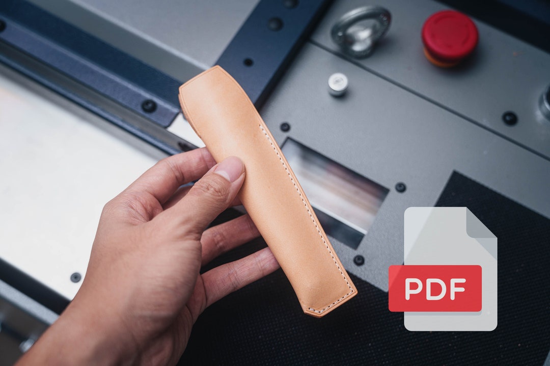 Leather Pen Sleeve, Pen Case PDF Template Set No.33 - Digital ...