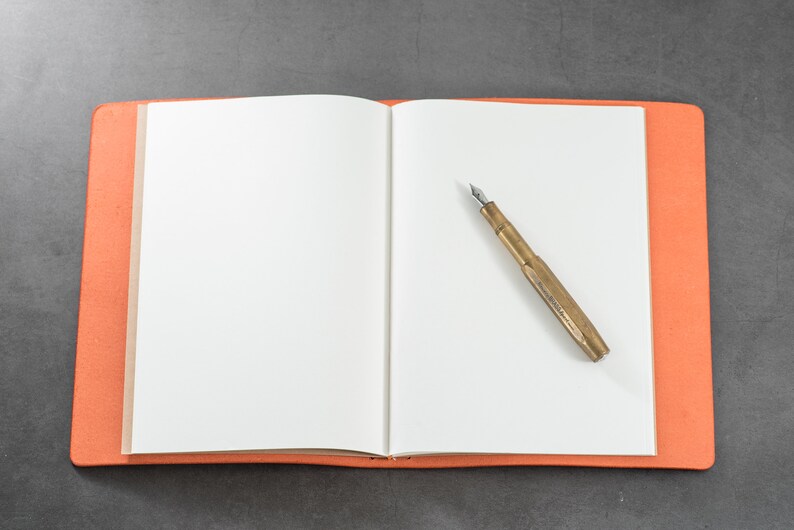 All Sizes - Orange Buttero Leather Traveler's Notebook Cover (no ...