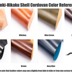 7 COLORS - 6-slot Natural Shell Cordovan & Natural Leather Billfold ...