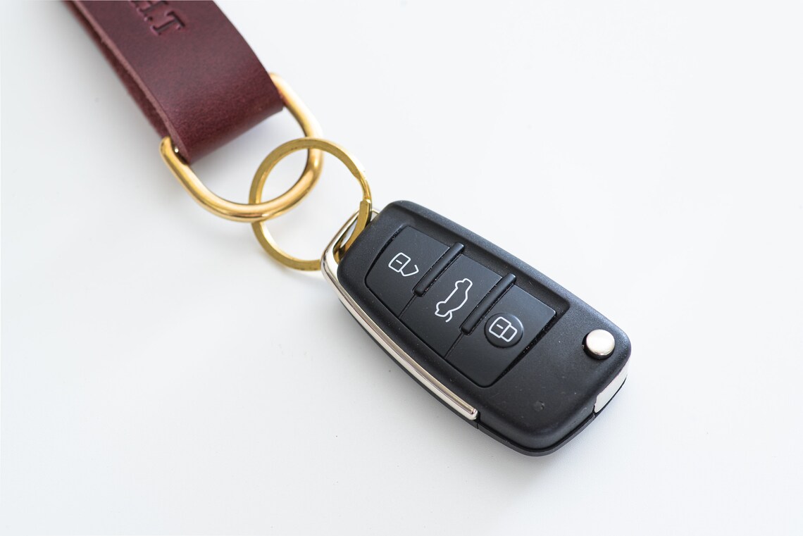 13 Colors Leather Swivel Key Holder Personalized Key Fob | Etsy