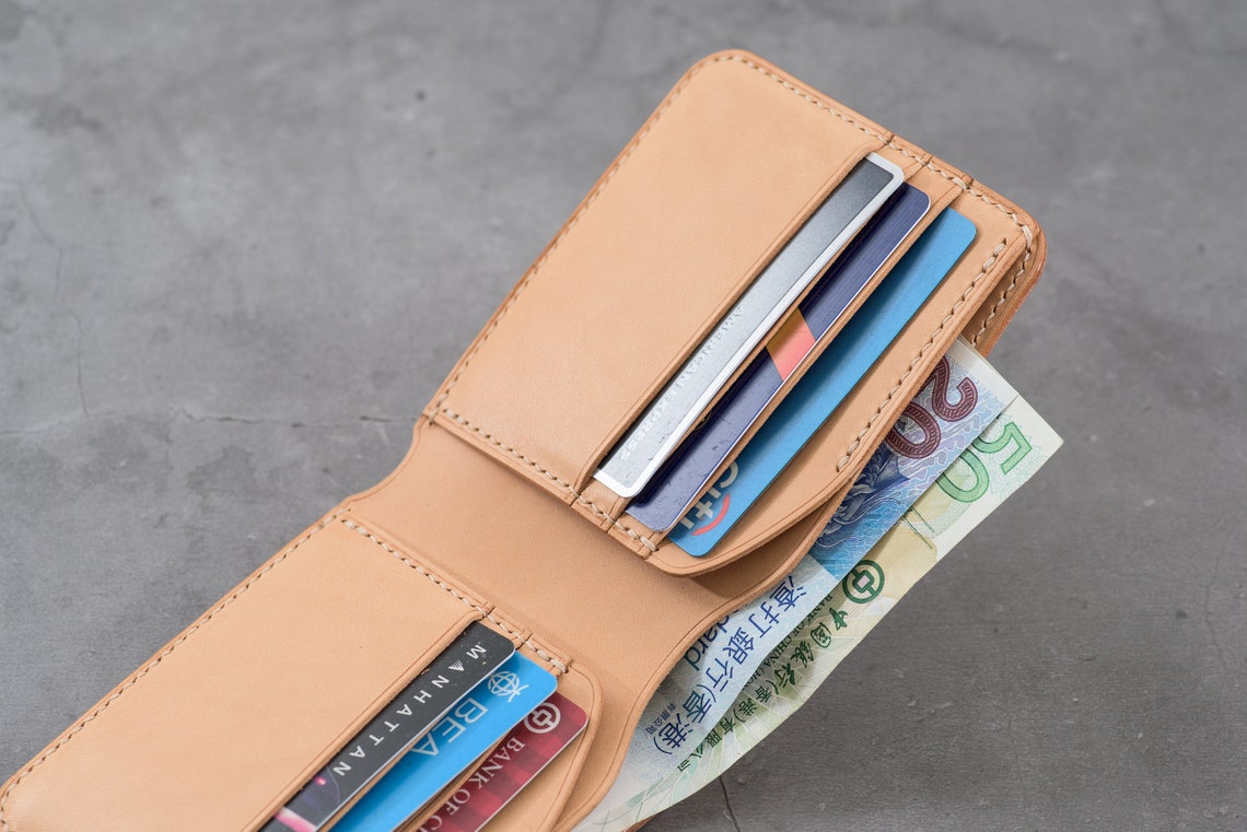 7 COLORS - 6-slot Natural Shell Cordovan & Natural Leather Billfold ...