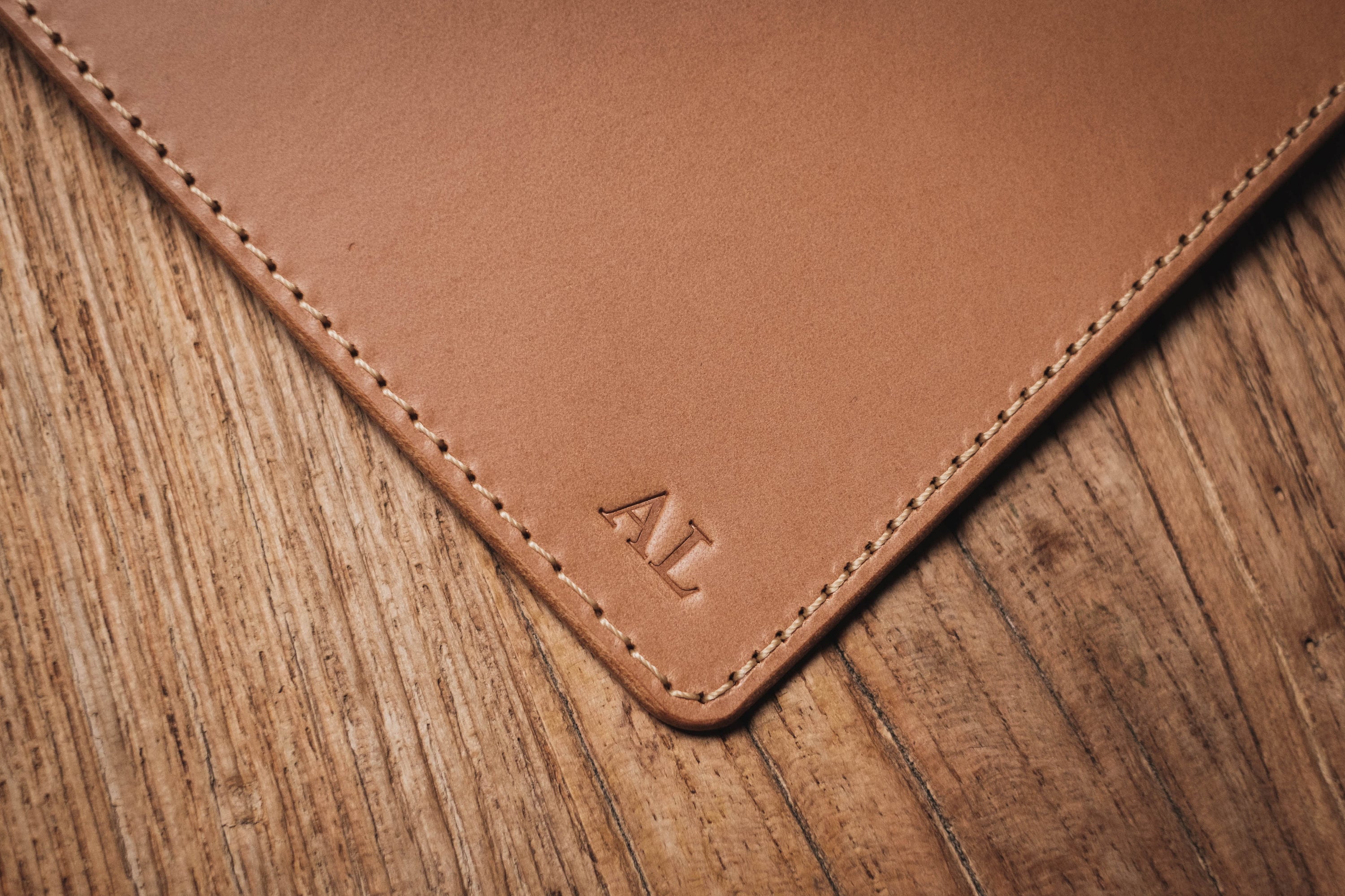 13 COLORS Stitched Black Buttero Leather Desk / Keyboard & | Etsy