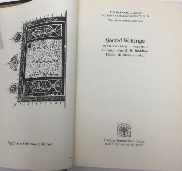Sacred Writings Confucian Hebrew Christian Leather book Vintage Book ...