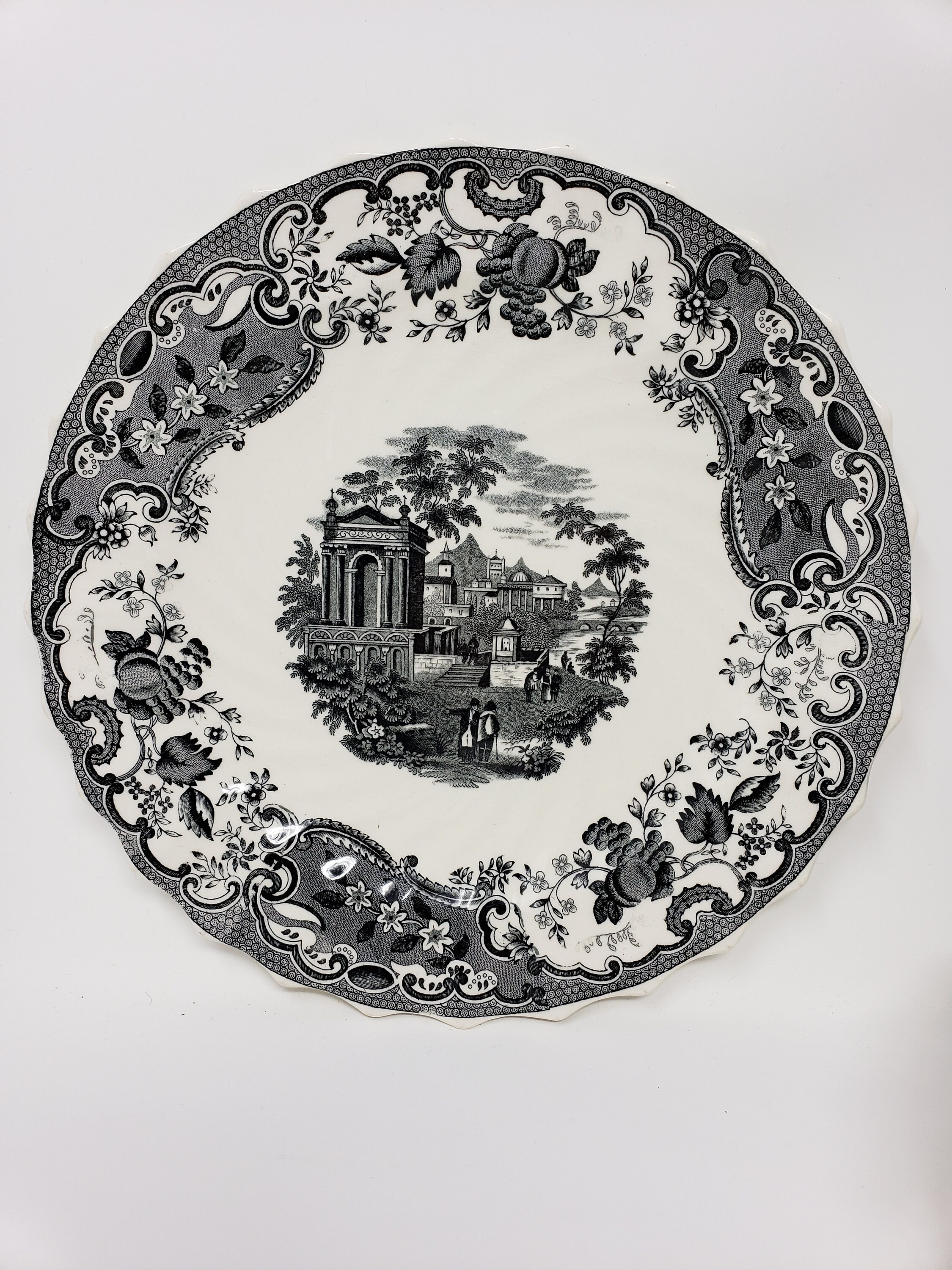 SPODE Copeland Made in ENGLAND set of 8 Dinner Plates Transferware 10.5