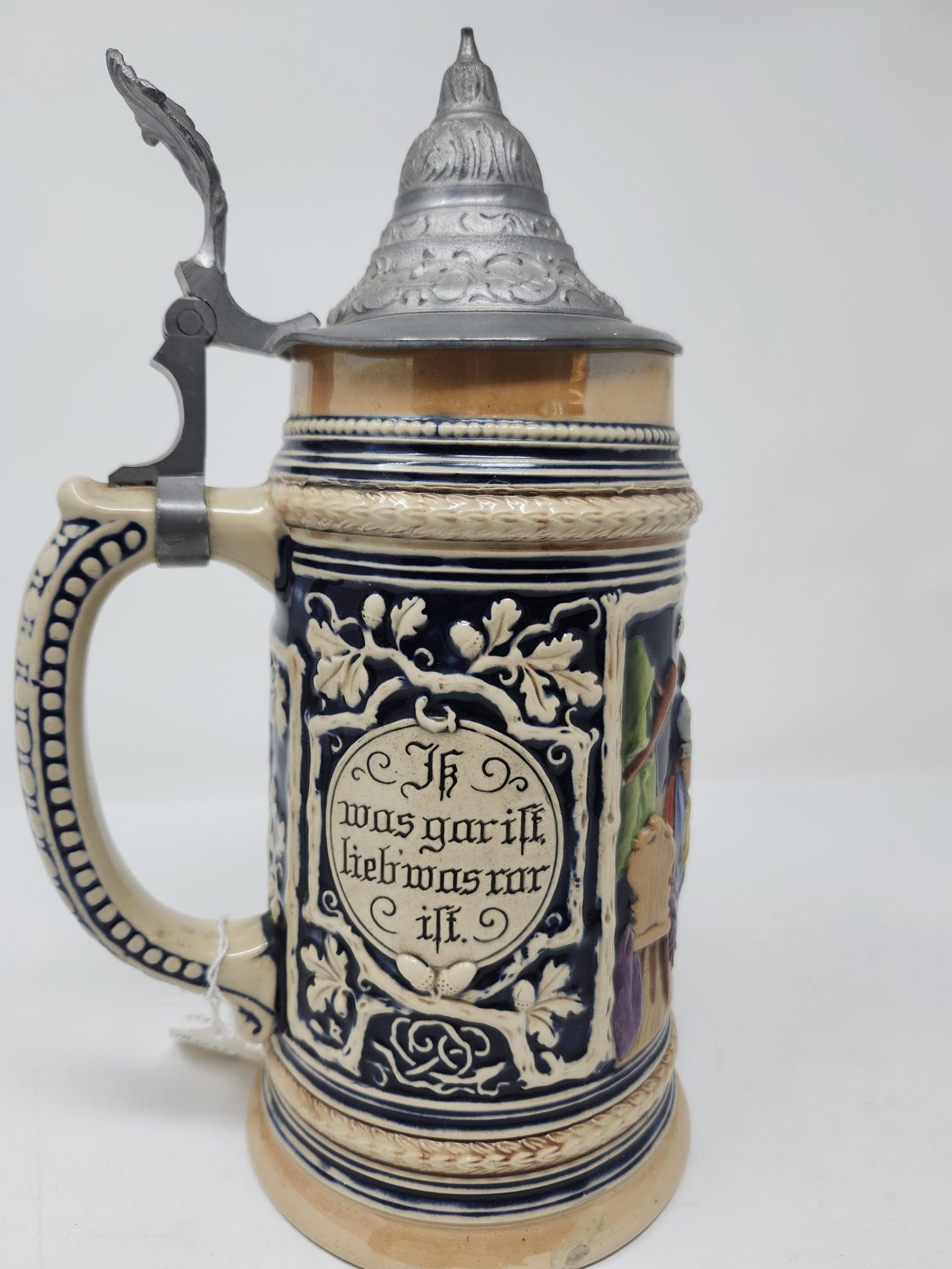 Manzi & Remy German Stein, Marked 1879 - 1964 #70 Designed by Gustav Thinwiebel, Pewter Lid - Etsy