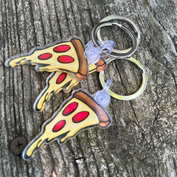 Pizza Keychain - Etsy