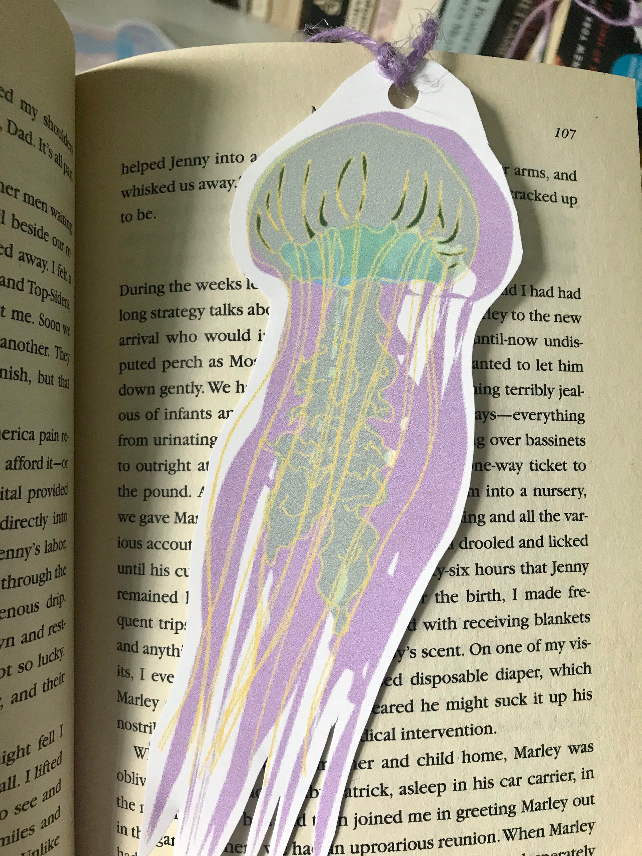 Jellyfish Bookmarks pack of 3 | Etsy
