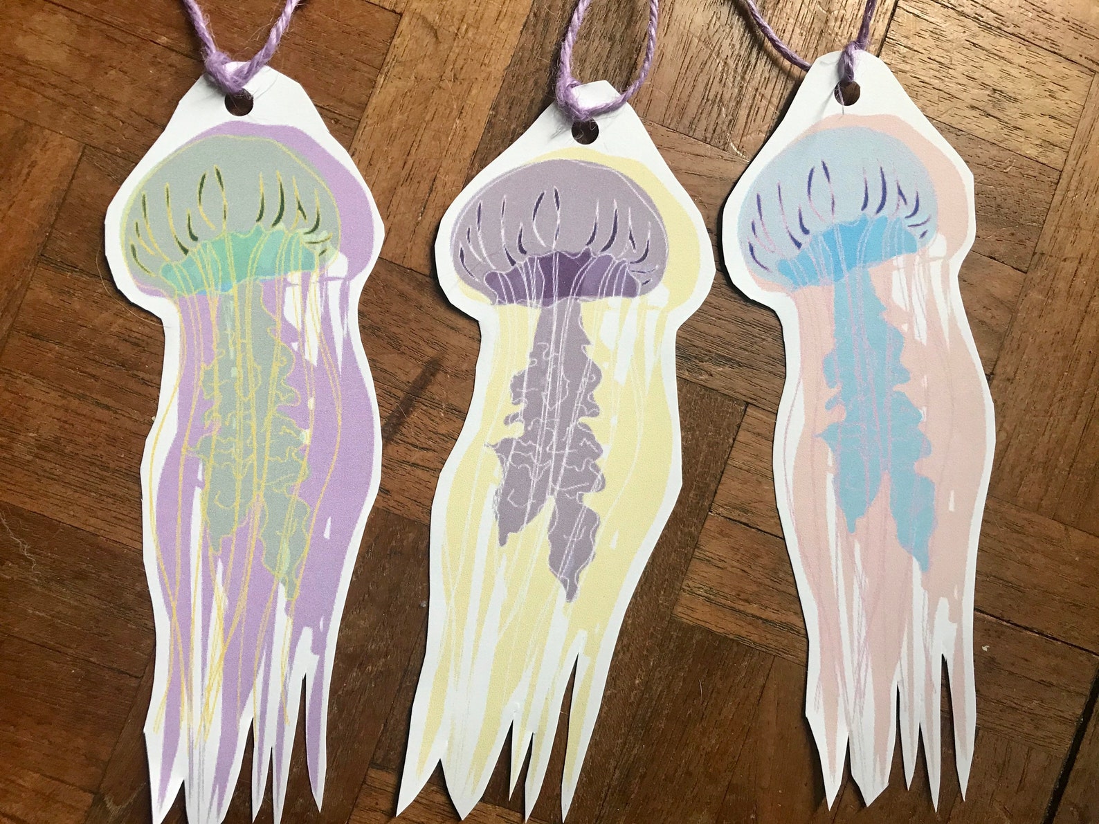 Jellyfish Bookmarks Pack of 3 - Etsy