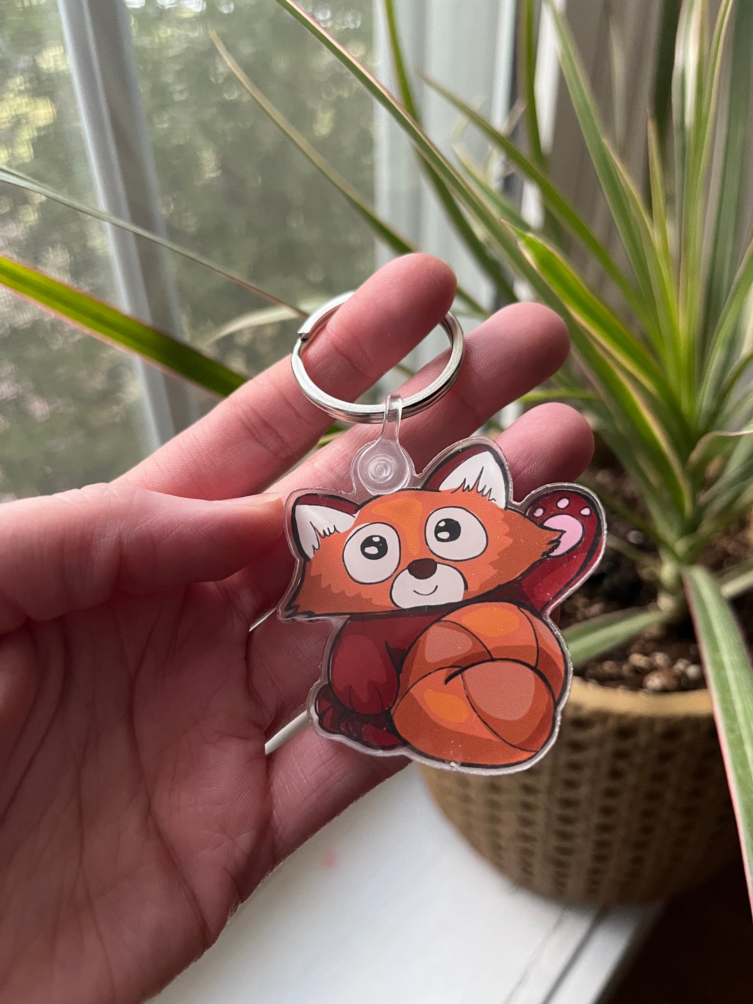 Red Panda Keychain - Etsy