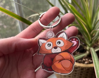 Red Panda Keychain - Etsy