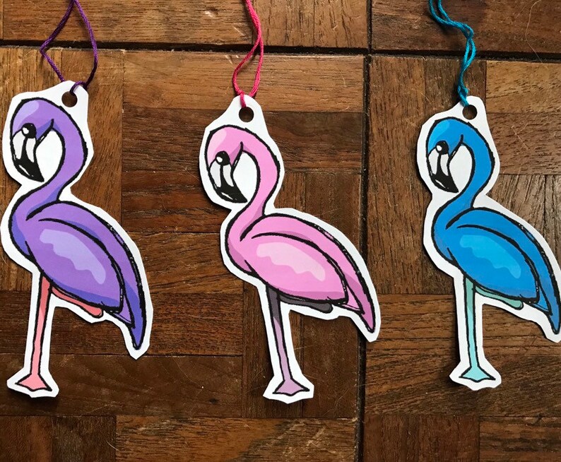 Flamingo Bookmarks- 3 in a Pack (blue, Pink, Purple) - Etsy