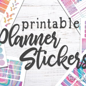 Printable Planner Stickers Rainbow in PDF and PNG - Etsy