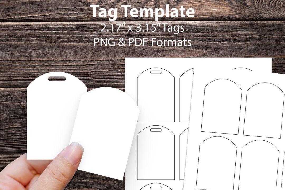 Hang Tag Template 2.17 X 3.15 Digital Tag Template to Create Your Own ...