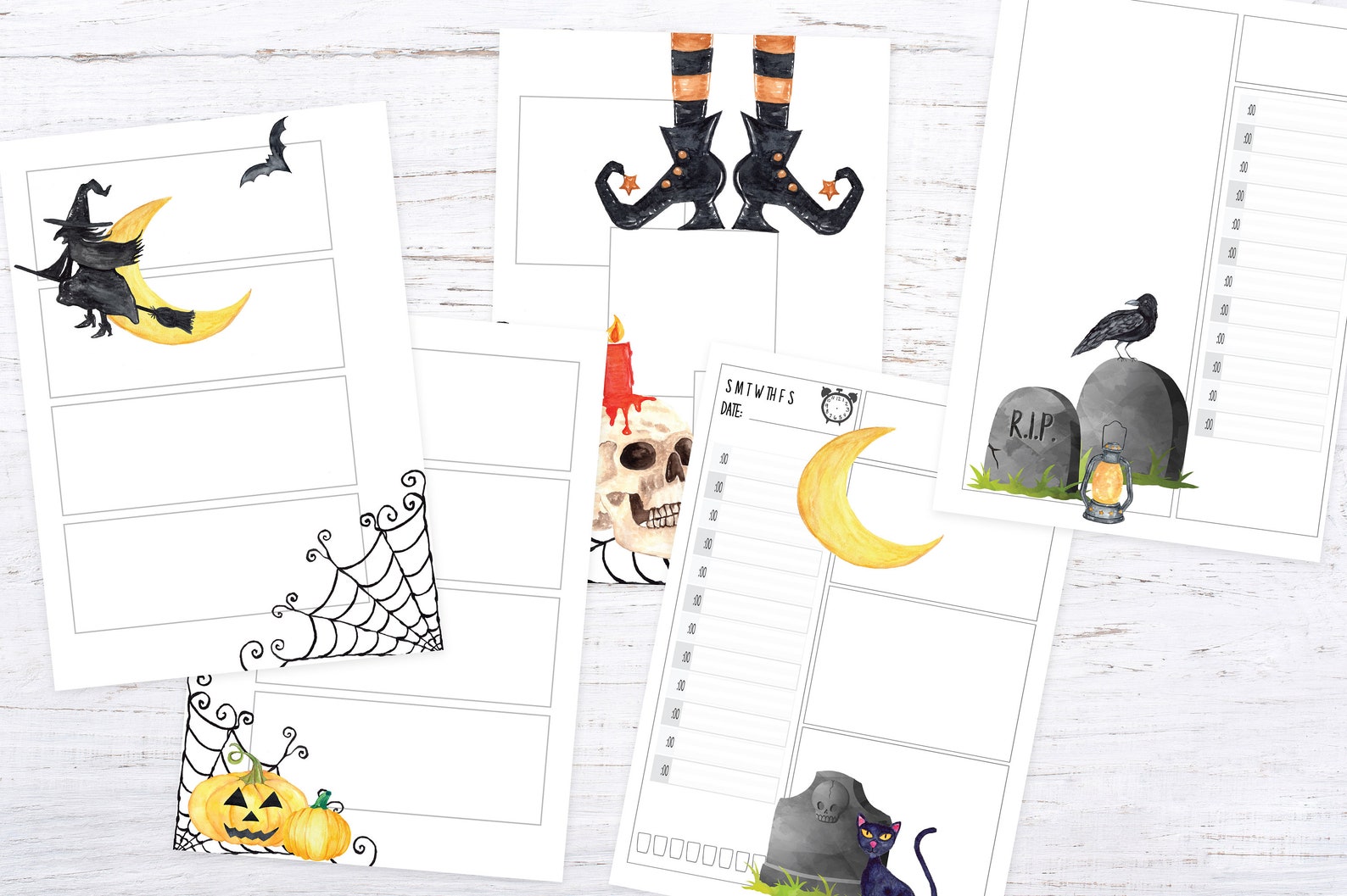 Halloween Planner Printable Inserts & Digital Planner Set - Etsy