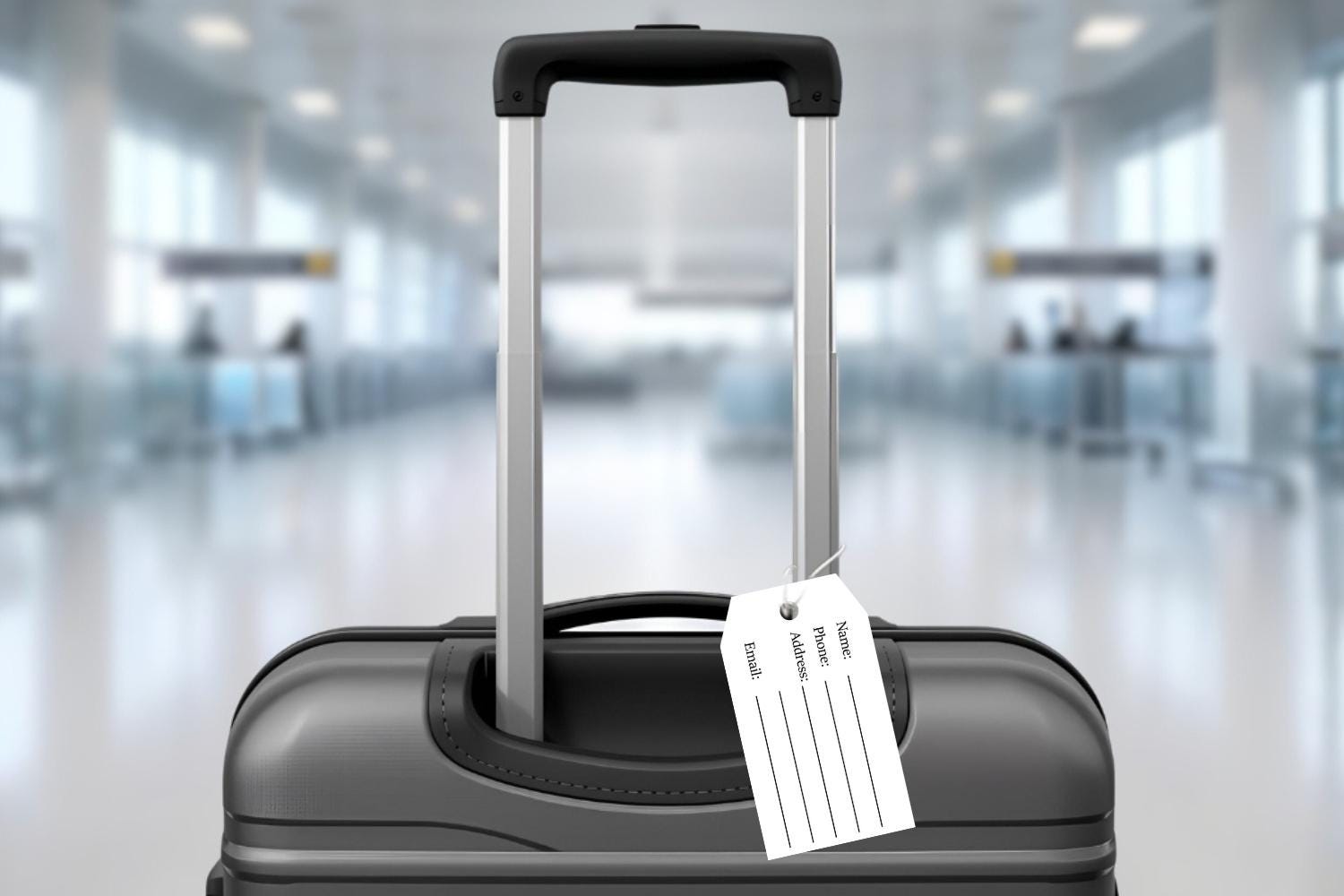 Luggage Tag Template Create Your Own Luggage Tags for Travel Printable ...