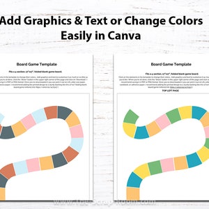 Editable Board Game Template Customizable Game Board Template Canva ...