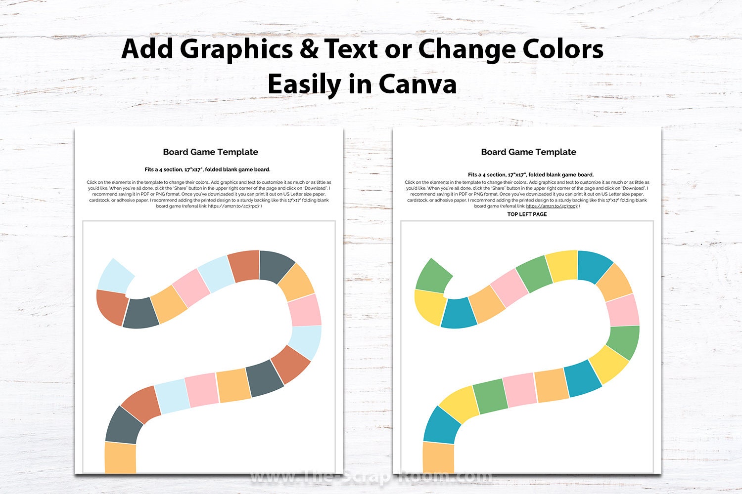 Editable Board Game Template Customizable Game Board Template Canva ...
