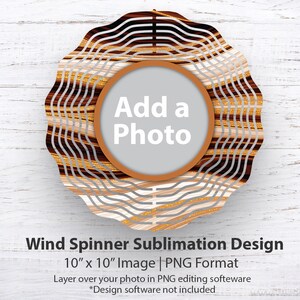 Photo Frame Wind Spinner Sublimation Design PNG, Hanging Spinner, Wind ...