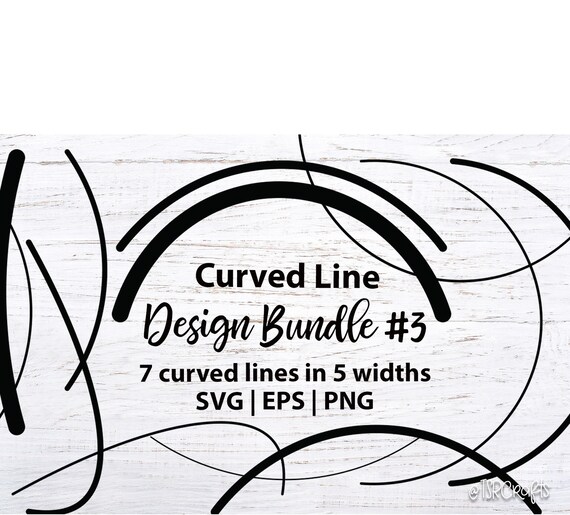 Curved Line SVG Bundle 3 Includes 7 different curved lines | Etsy