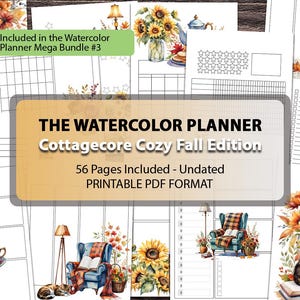 Printable Cozy Autumn Planner Cottagecore Daily Weekly Monthly Trackers ...