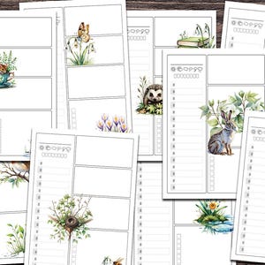 Printable Planner Inserts Cottagecore Early Spring Planner Daily Weekly ...