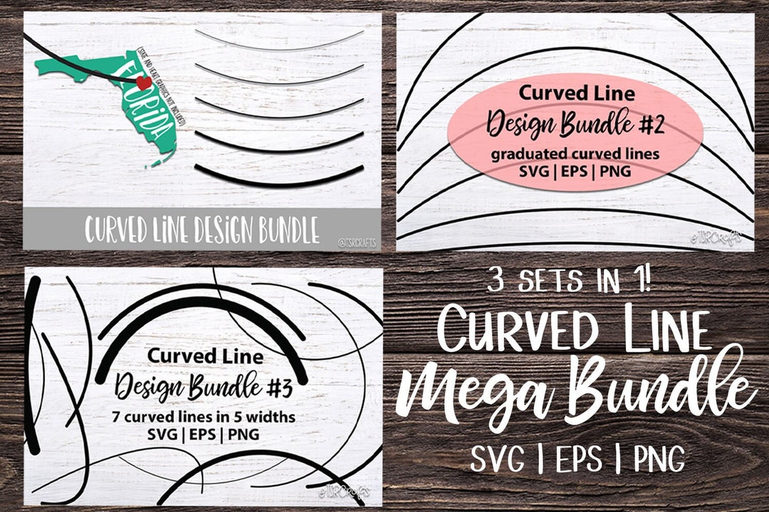 Curved Line SVG MEGA Bundle - A Bundling of Bundles! Includes 3 ...