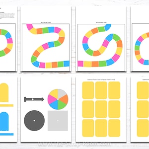 Editable Board Game Template 1B Customizable Game Board Template Canva ...