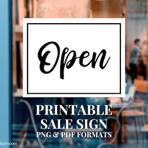Printable Open Sign Printable Closed Sign Designs Print or Cut Pdf Svg ...