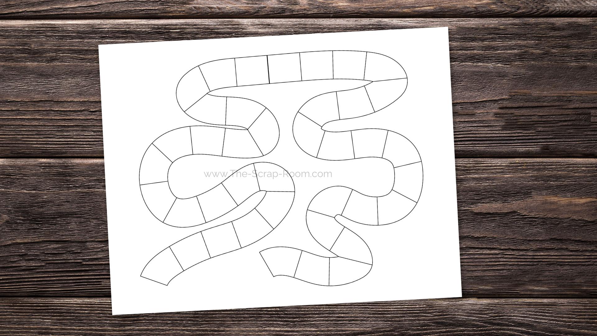 Printable Blank Board Game Templates Game Design Printable Game Diy ...