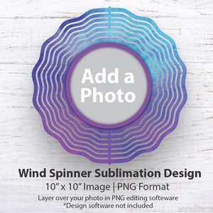 Photo Frame Wind Spinner Sublimation Design PNG, Hanging Spinner, Wind ...