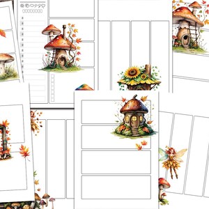 Printable Fall Planner Cottagecore Daily Weekly Monthly Trackers Lined ...