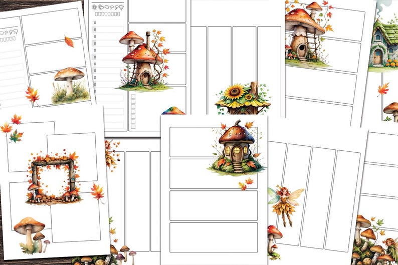 Printable Fall Planner Cottagecore Daily Weekly Monthly Trackers Lined ...