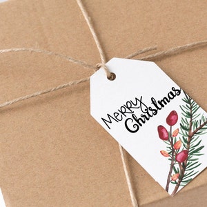 Printable Christmas Gift Tags 1.5 X 2 Double Sided Christmas Gift Tags ...