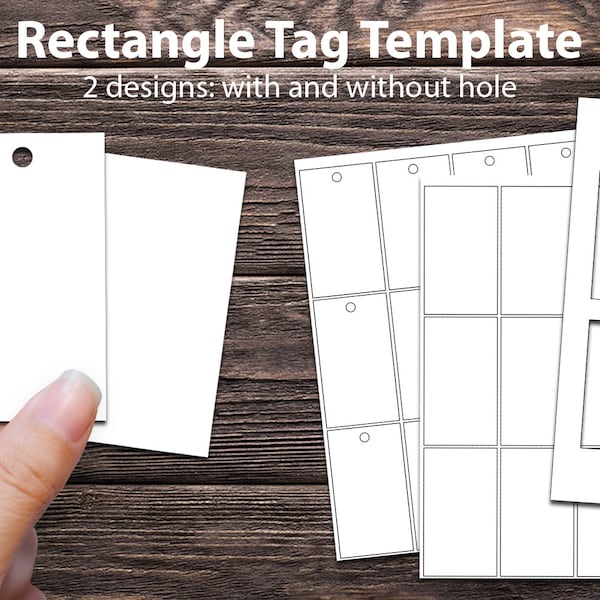Rectangle Tag - Etsy