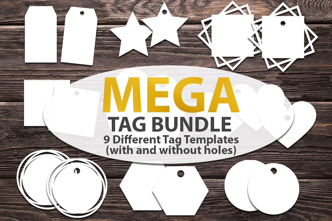 Hang Tag Template Mega Bundle - 9 Tag Designs - Etsy