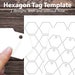 Hexagon Hang Tag Template 2 Hexagon Tags Template - Etsy
