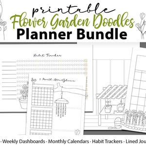 Floral Planner 4in1 Bundle #3 4 Floral Doodle Planner Sets in 1 Life ...